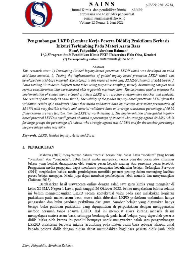 Jurnal Sains Ekon | PDF