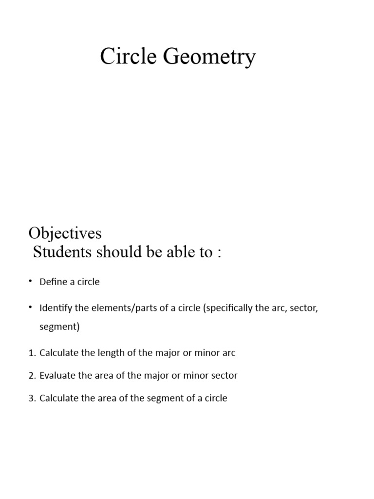 Circle Geometry Powerpoint | PDF