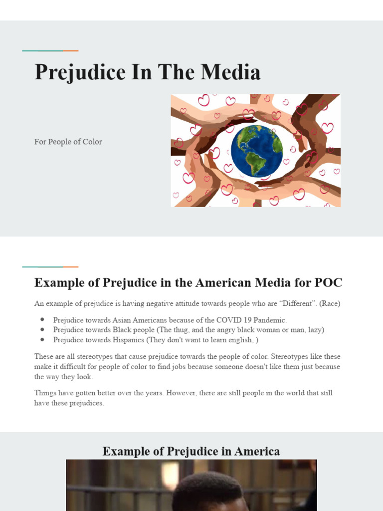 Media Prejudice Against People of Color | PDF | Prejudices | Person Of ...