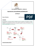 Lab Report Recrystallization | PDF | Solubility | Crystallization