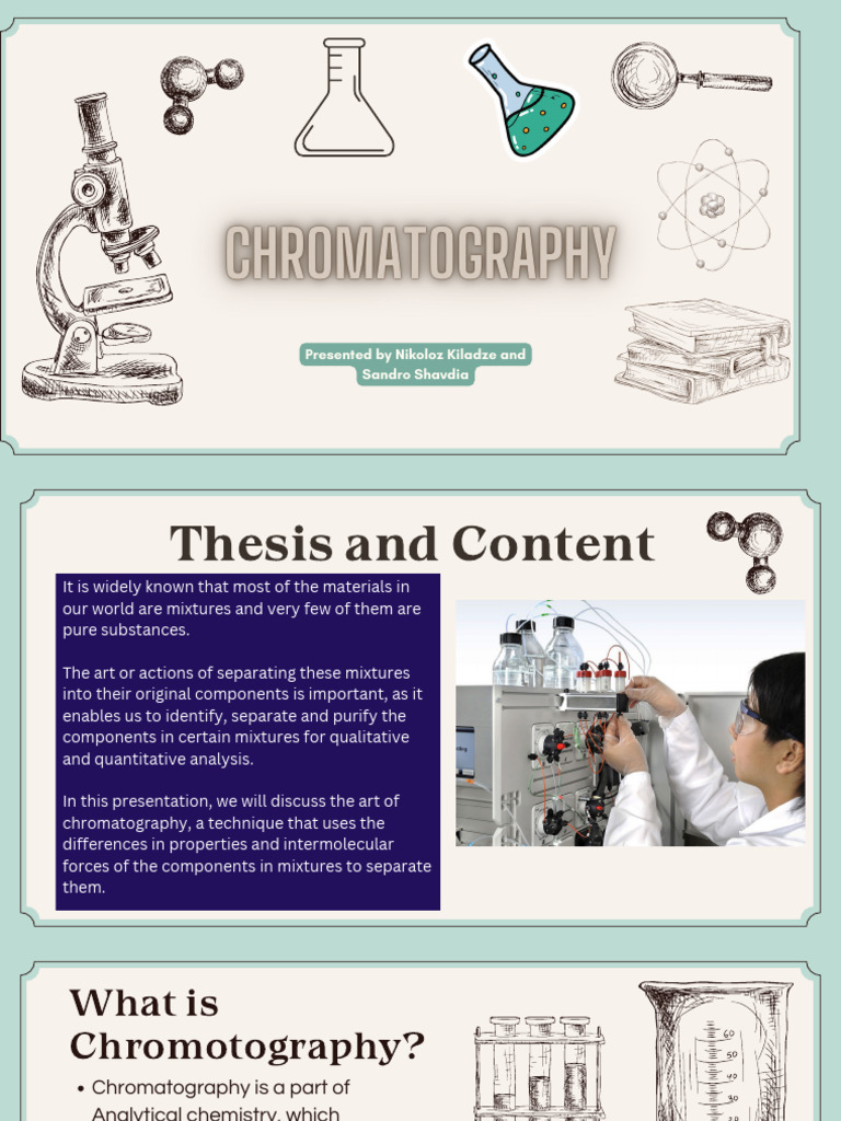 Chromatography Presentation | PDF | Chromatography | Mixture