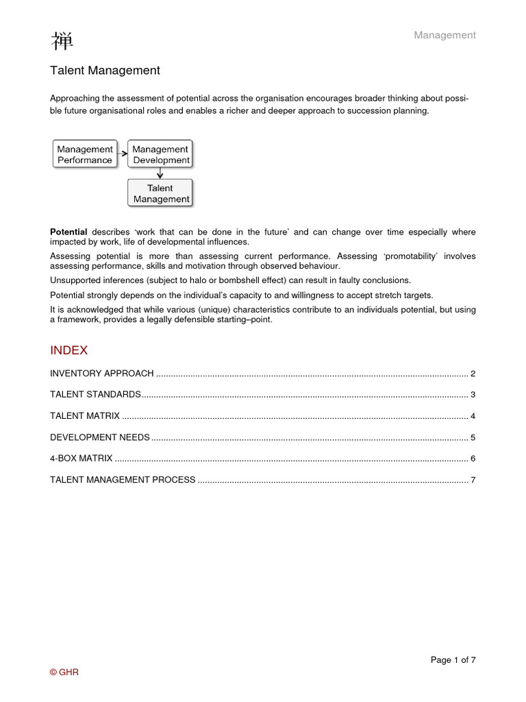 Talent Management | PDF | Talent Management | Leadership