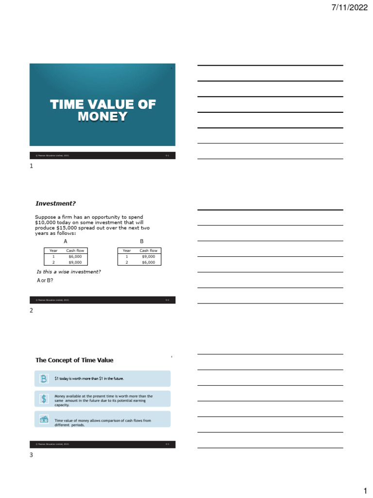 Chapter 2 Time Value of Money Edited (Student) | PDF | Present Value | Interest