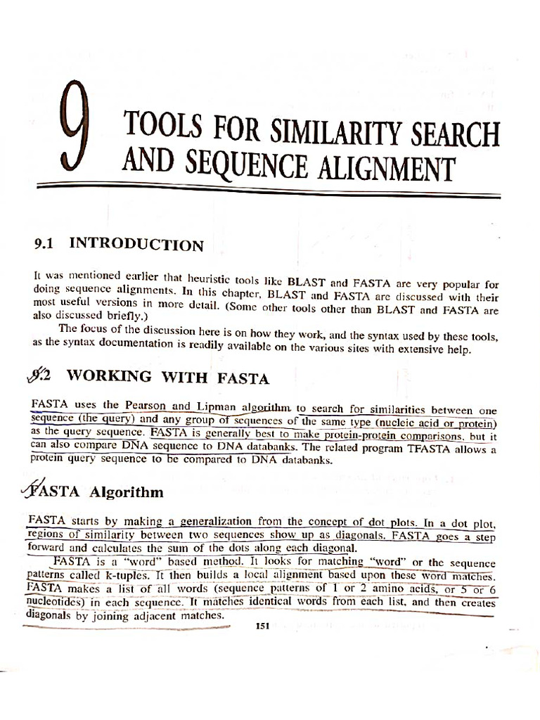 BLAST and FASTA Bioinformatics Unit 3 | PDF