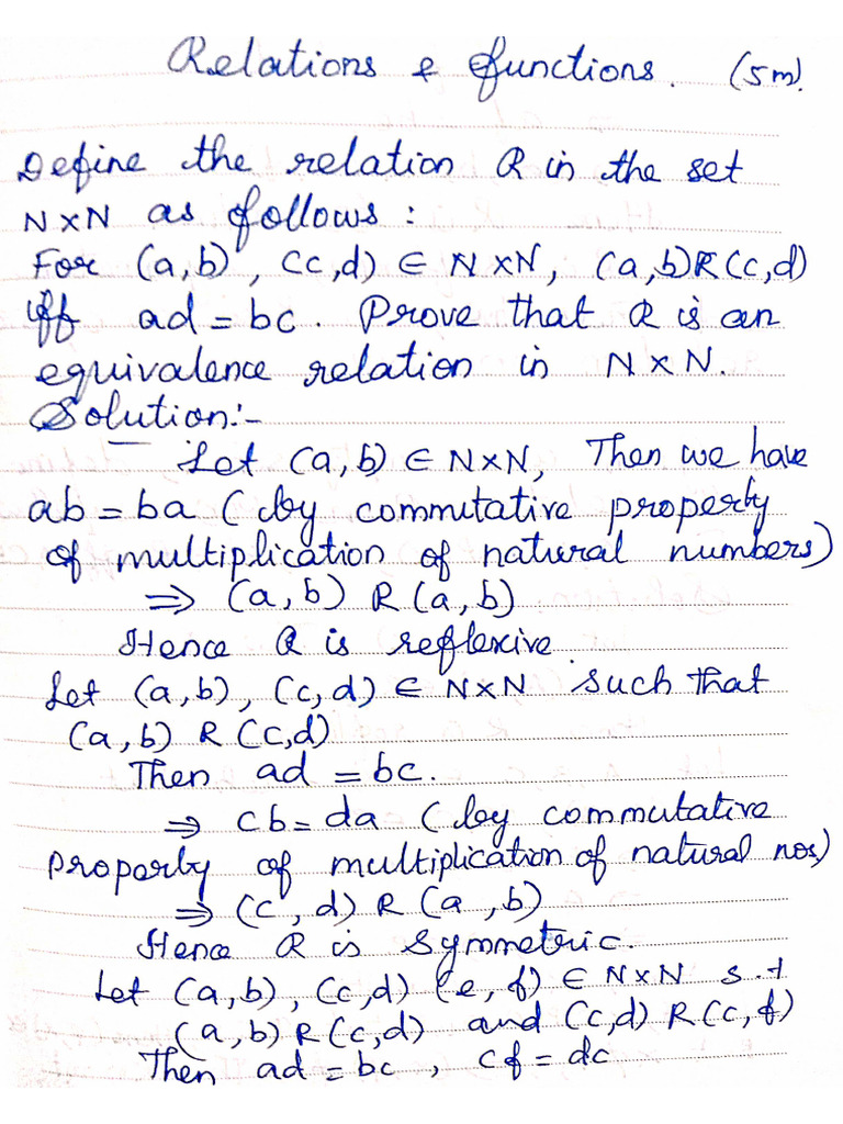 Relations and Functions Worksheet Solutions. | PDF