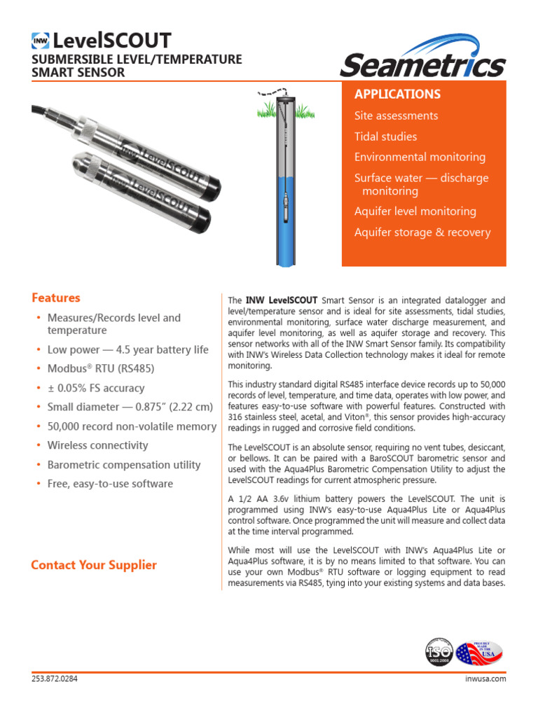 Levelscout | PDF | Sensor | Atmospheric Pressure