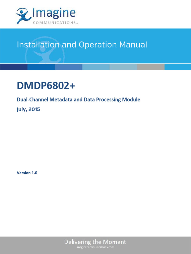 Selenio DMDP6802+ Dual Metadata and Data Manual v1 - 0 - 20150729 | PDF | Computing | Electrical ...