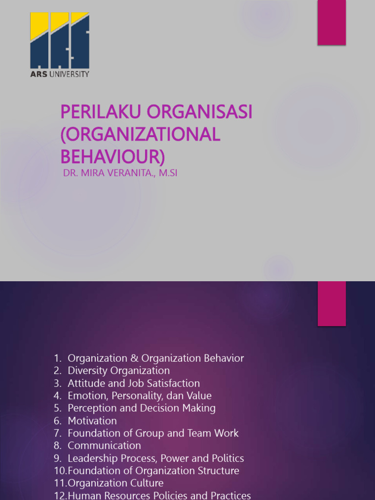 Perilaku Organisasi | PDF