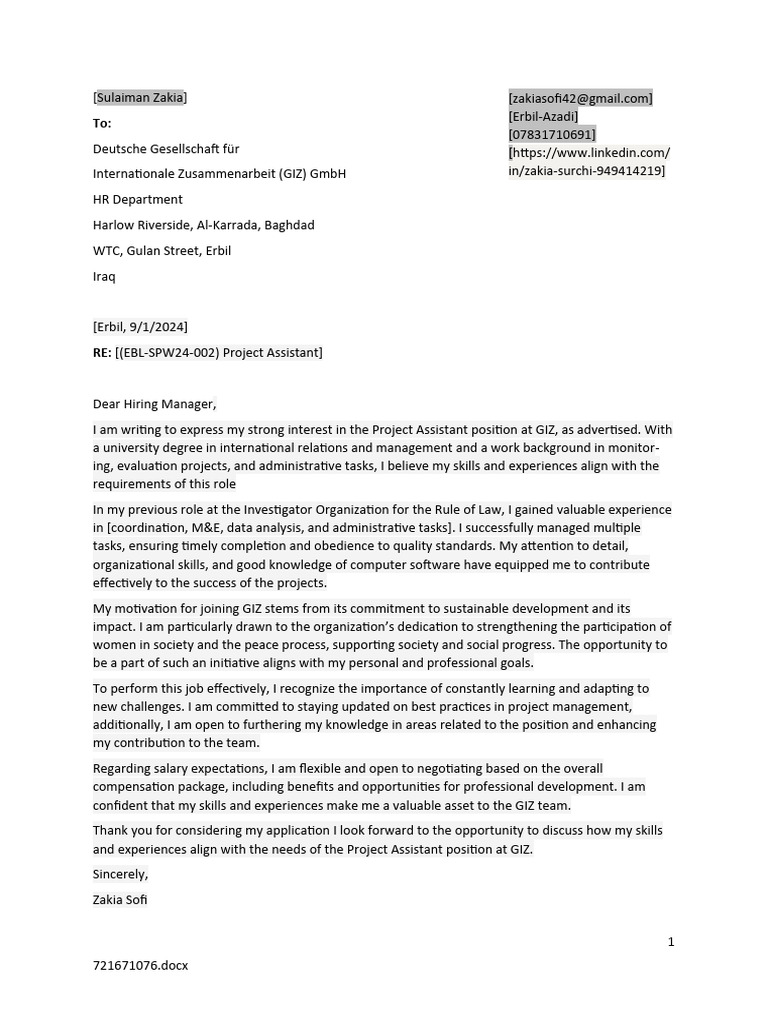 Cover Letter Template | Download Free PDF | Cognitive Science | Cognition