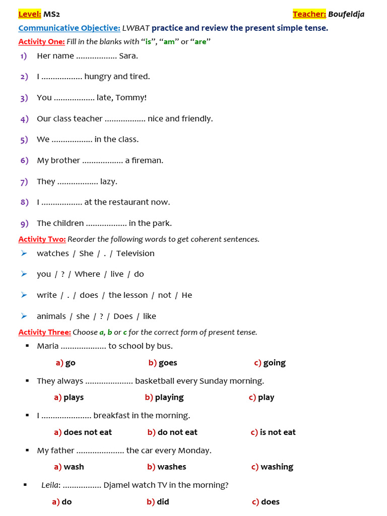 2MS Tutorial Session 2023 2024 | PDF