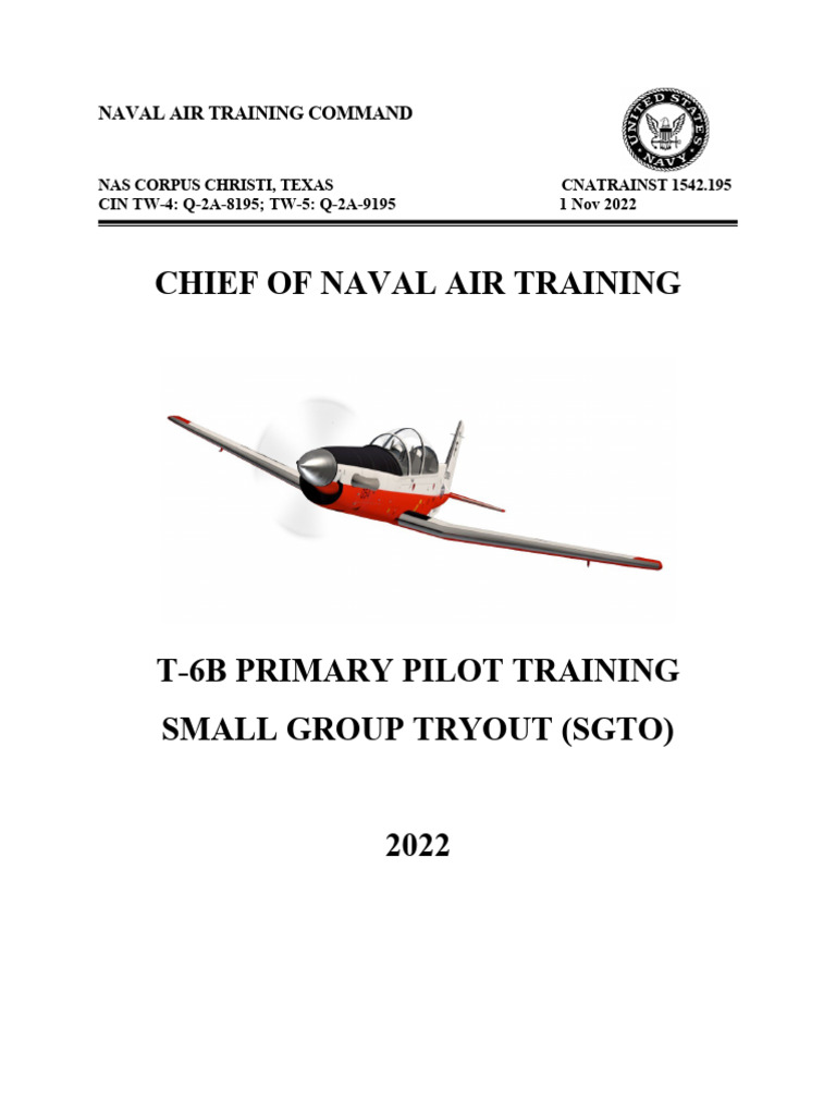 CNATRAINST 1542.195 Chief Naval Air Training Primary Pilot Training | PDF | Instrument Flight ...