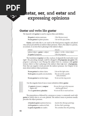 Gustar And Similar Verbs In Spanish Guided Notes And Key Guided