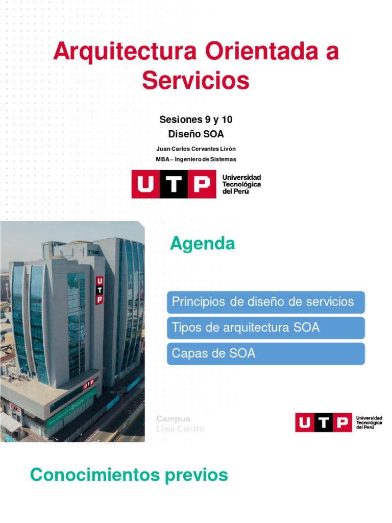 S06.s1 Sesion9y10 Diseño SOA Capas | PDF | Arquitectura orientada a ...