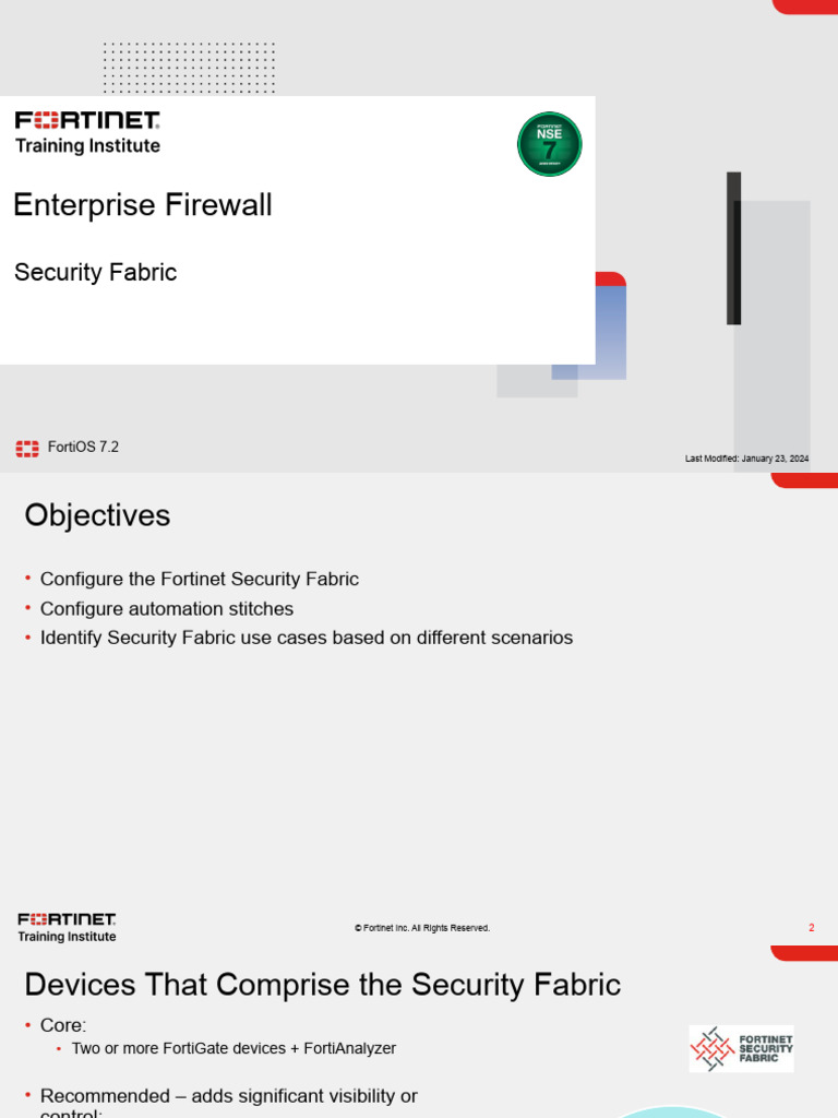 Enterprise FW 03-Security Fabric | PDF | Computer Networking ...