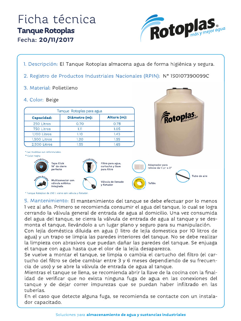 Ficha Técnica Rotoplast | PDF