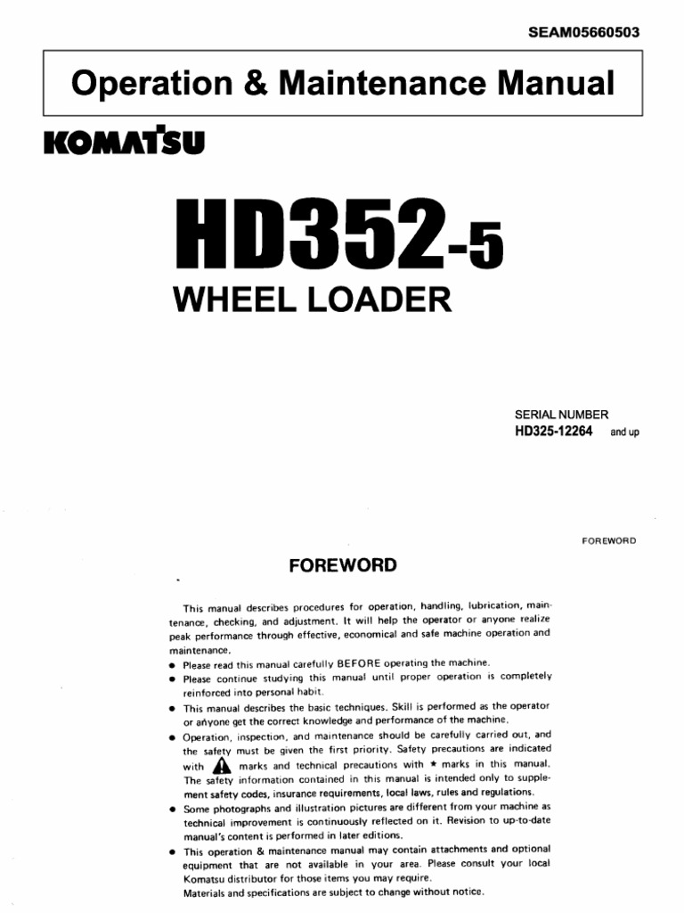 HD325-5 Om2 | PDF