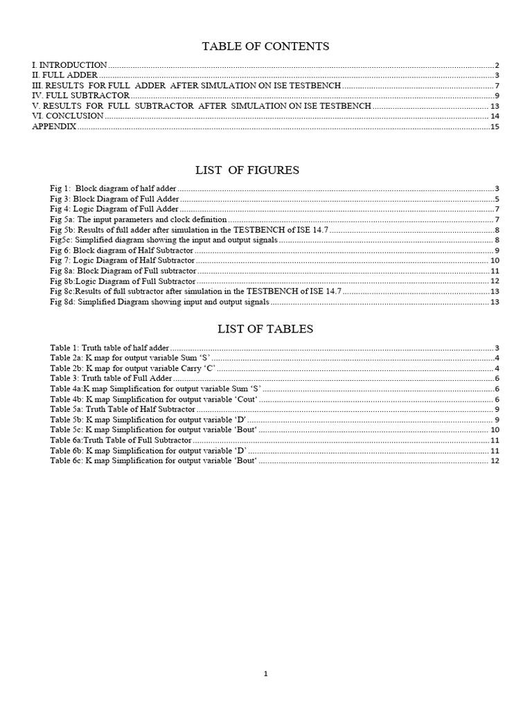 Fpga Final Pdf Subtraction Computer Engineering