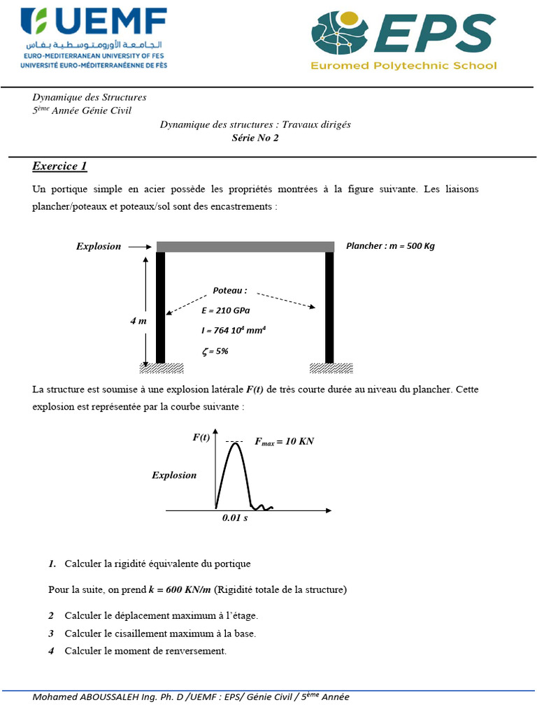Dynamique des Structures en Génie Civil | PDF | Mécanique newtonienne ...