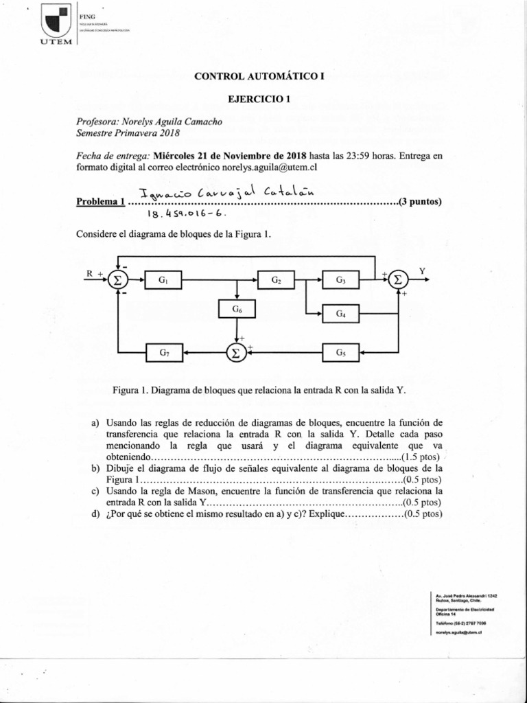 Tarea 1 Control Automático I | PDF