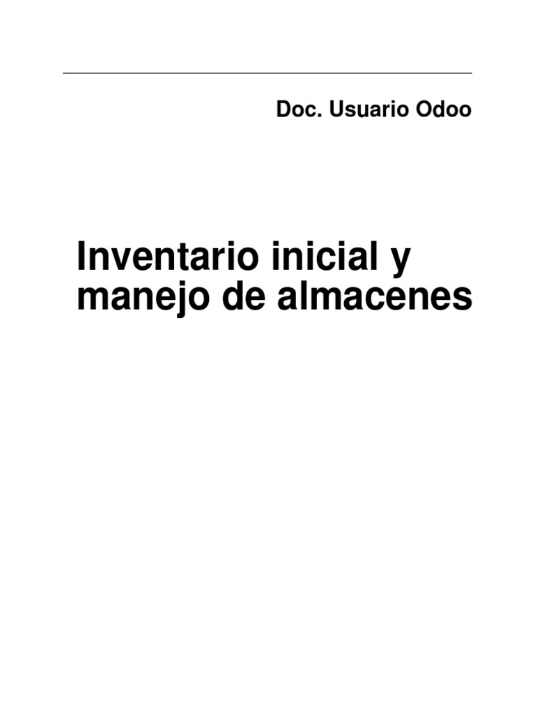 Inventario Inicial y Manejo de Almacenes | PDF | Inventario | Bases de ...