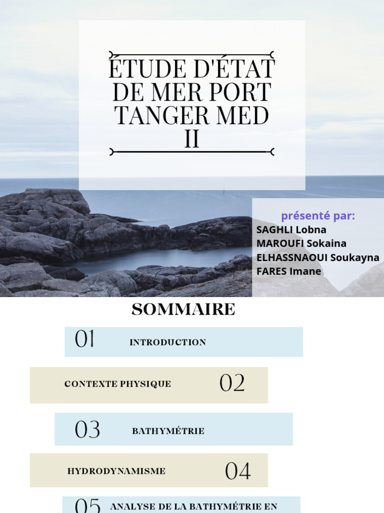 Étude de la mer à Tanger Med II | PDF | Climat | Topographie