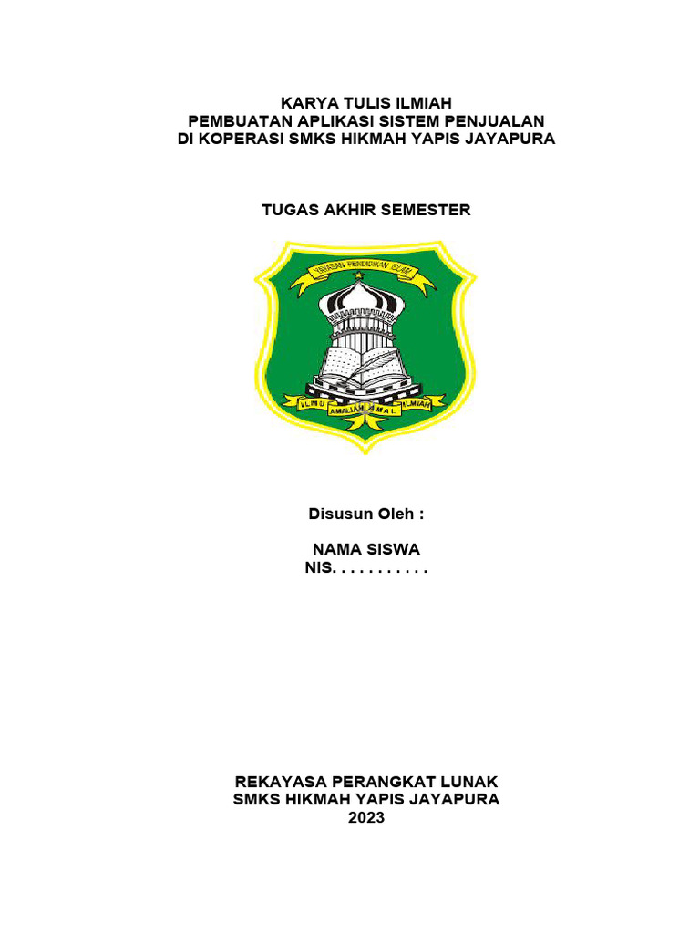 Format Karya Tulis Ilmiah | PDF