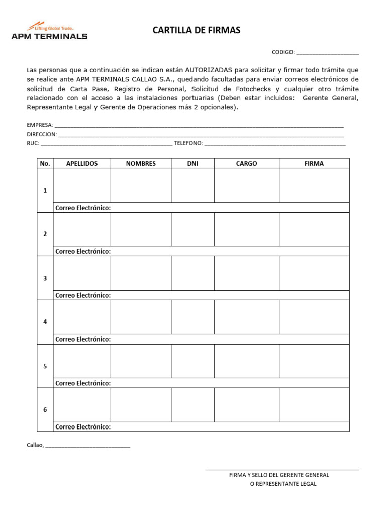 CARTILLA_DE_FIRMAS_FORMATO | PDF
