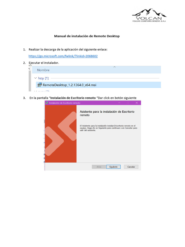 Manual de Instalación de Remote Desktop | PDF