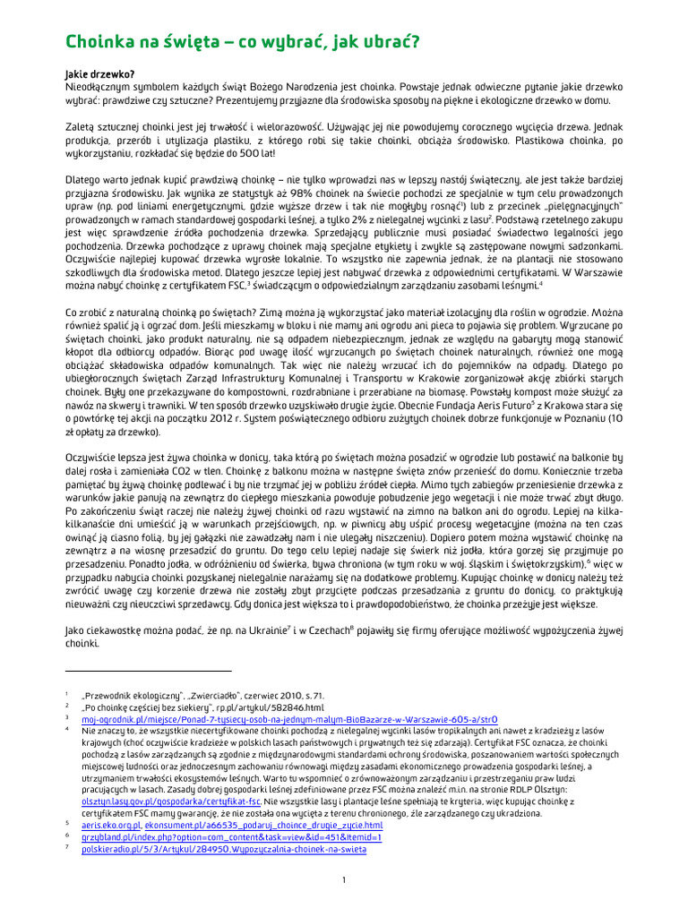 Publ 400 Choinka Na Swieta Co Wybrac Jak Ubrac | PDF