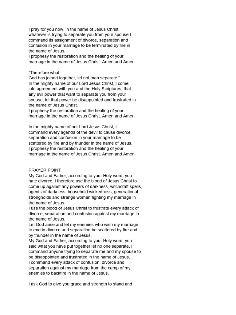 Emergency Prayers | PDF | Forgiveness | Marriage