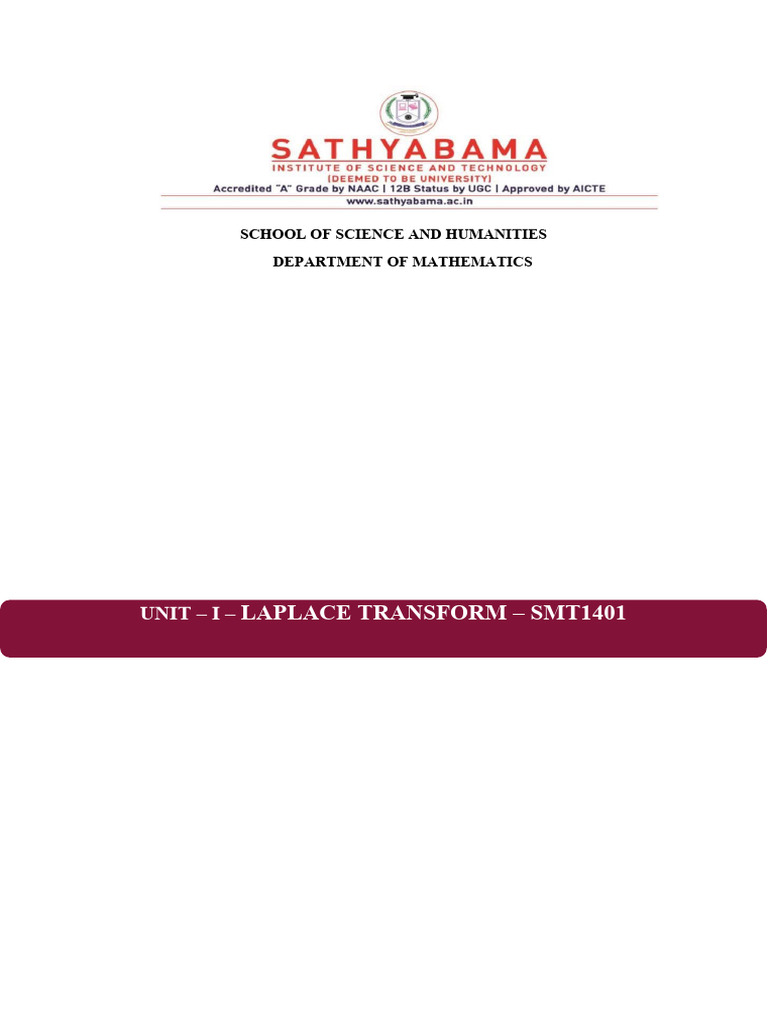 Laplacetransform 1 Pdf Fourier Transform Laplace Transform