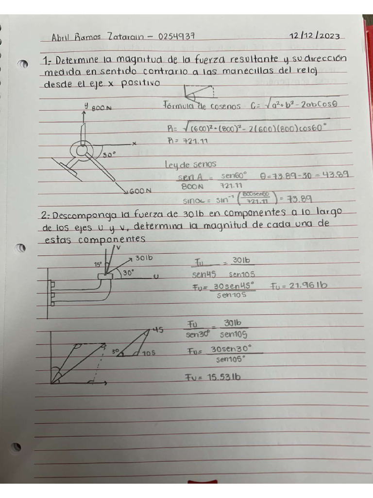 Tarea 1 Estática-Abril Ramos | PDF
