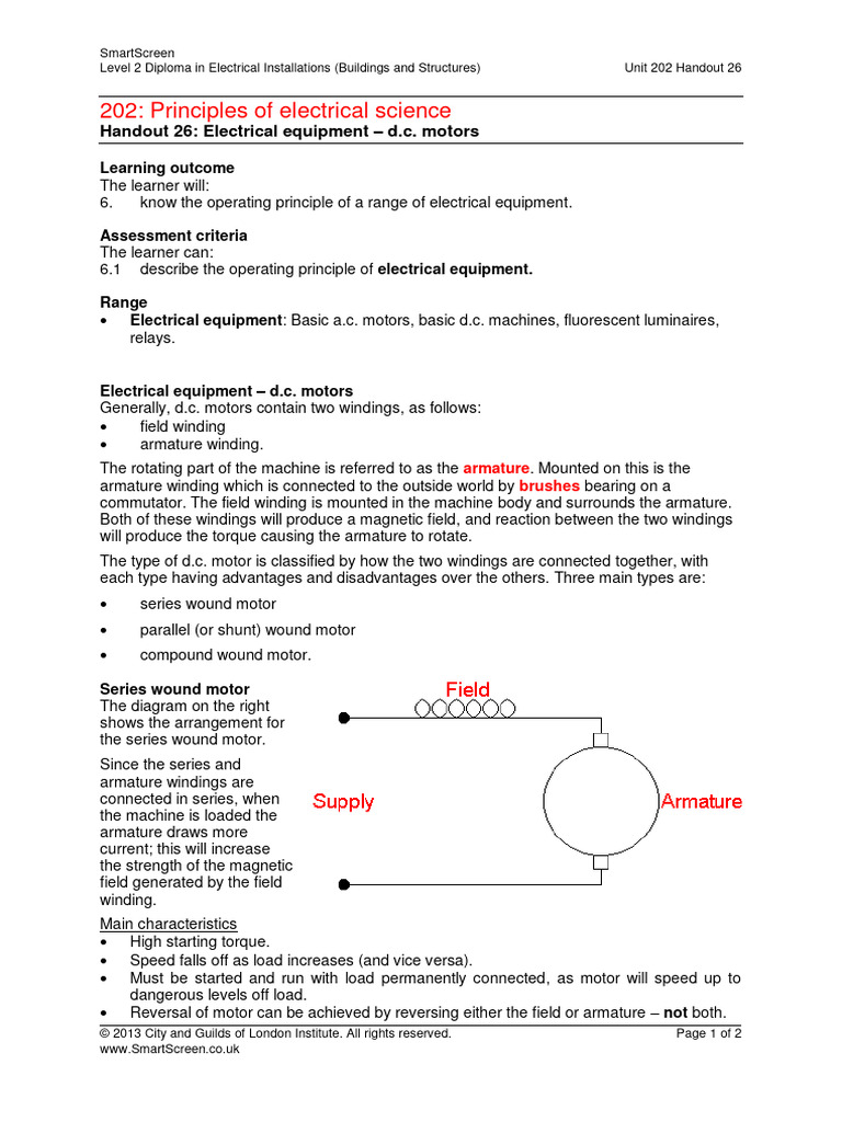 2365 02 l2 202 Handout 26 | PDF | Electric Motor | Electromagnetism