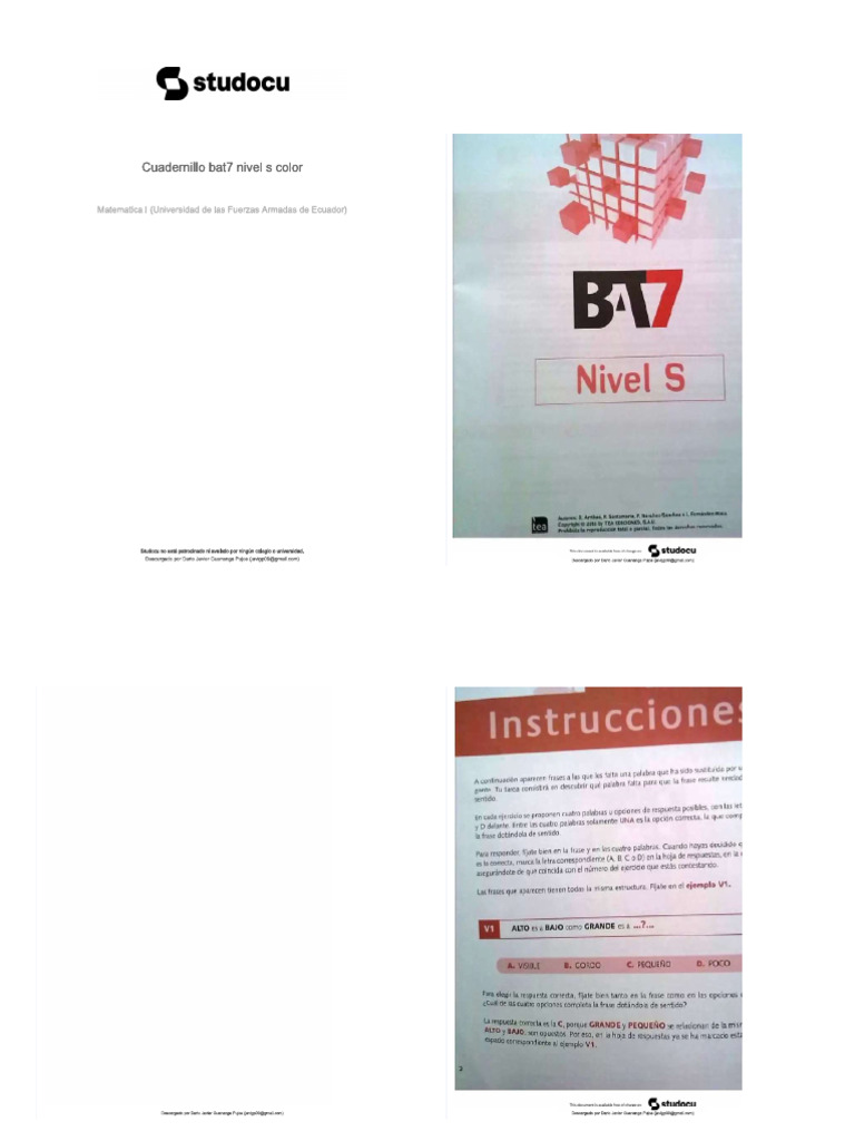 Cuadernillo-Bat7-Nivel-S-Color Imprimir | PDF