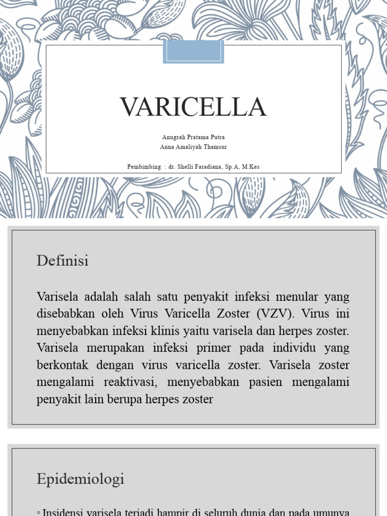 Varicella: Penyebab, Gejala, dan Pengobatan | PDF