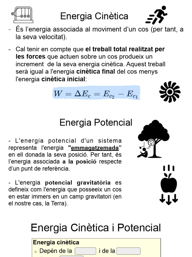 Energia Cinètica, Potencial I Mecànica | PDF
