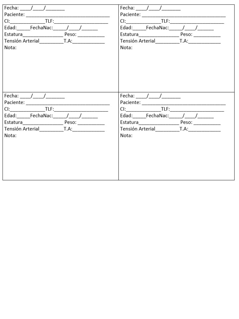 Ficha de Paciente | PDF