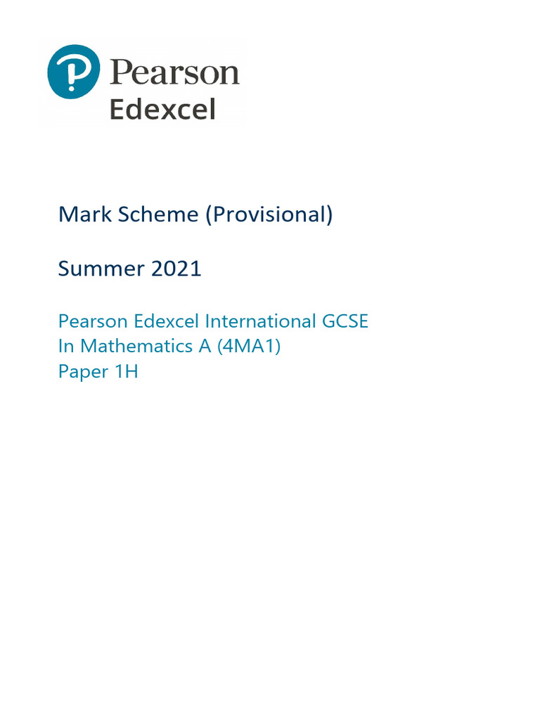 Math #4MA1 1H Ms Unseen 2021 | PDF | Triangle | Circle