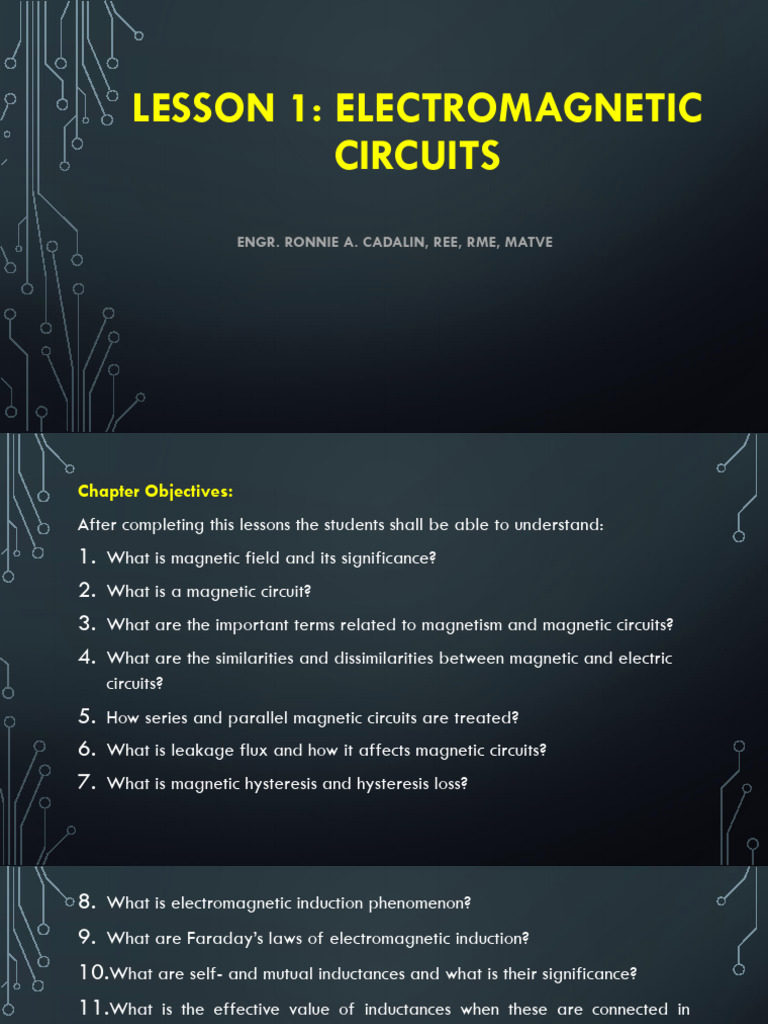 Electromagnetic Circuits Basics | PDF | Magnetic Field | Electromagnetic Induction