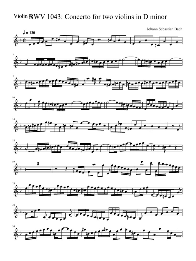Bach's Violin Concerto in D Minor | PDF | Concerto | Compositions