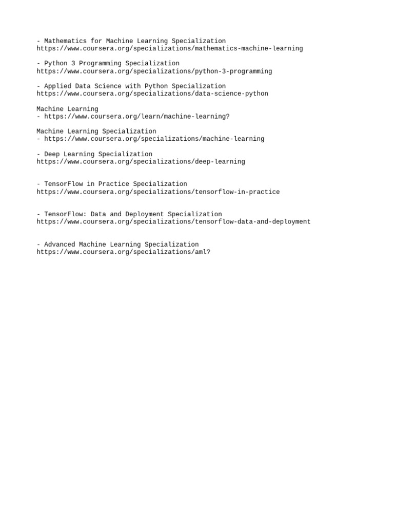 Machine Learning & Python Courses | PDF
