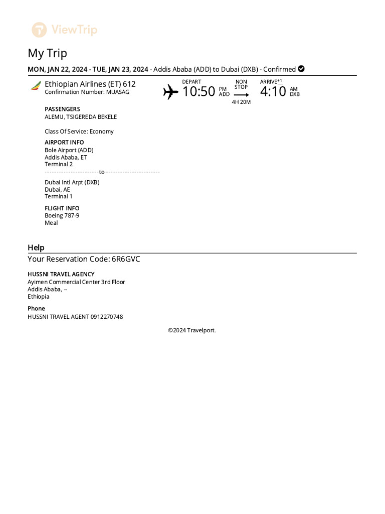 Travelport Viewtrip - My Trip | PDF