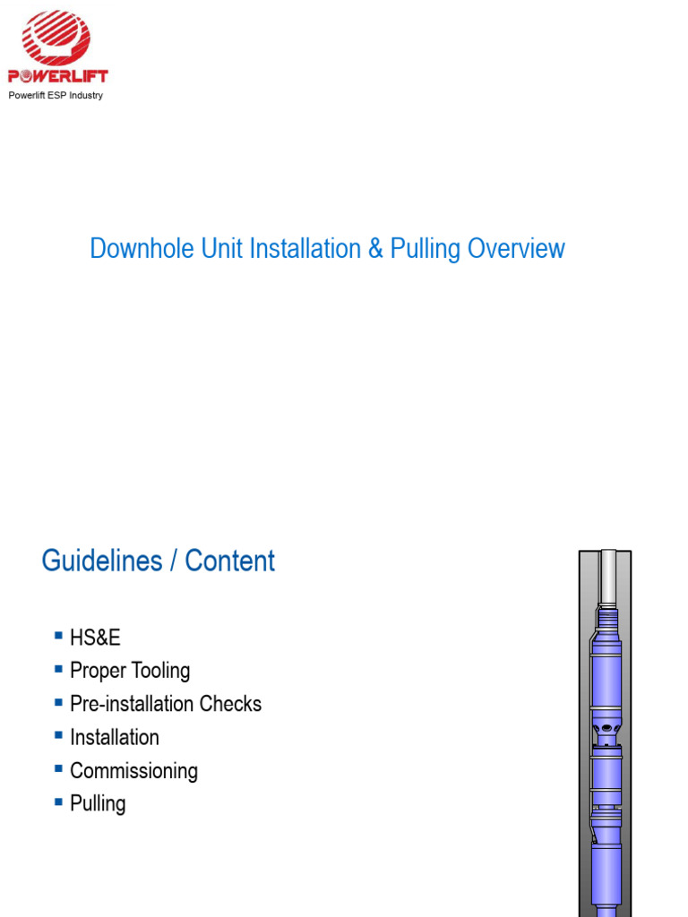 ESP Installation and Pulling Guide | PDF | Pump | Physical Sciences