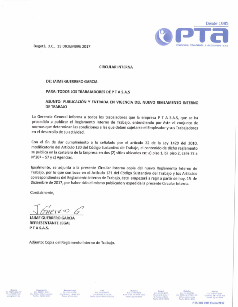 Circular Interna | PDF