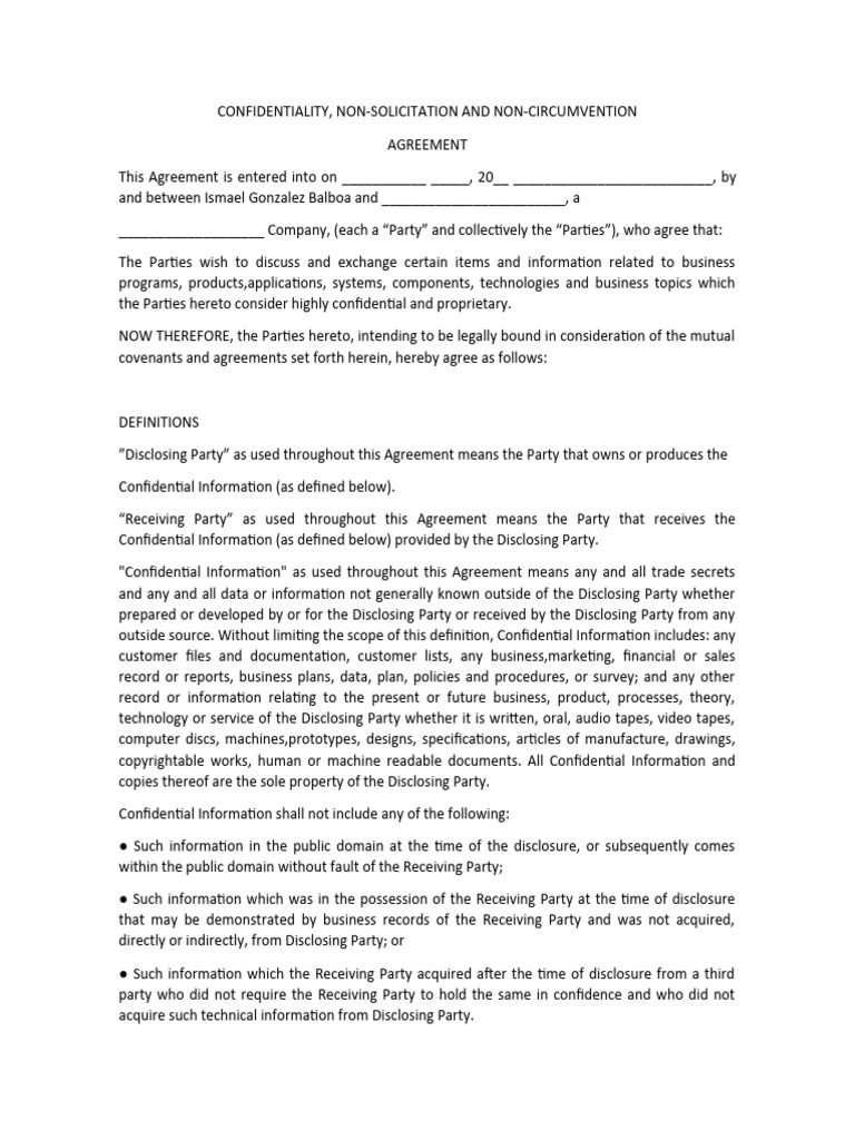 Contrato Confidencialidad Nda 2 | PDF | Arbitration | Non Disclosure ...