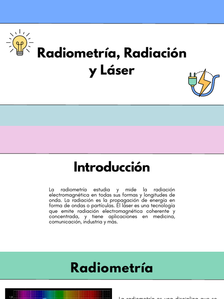 Introducción a la Radiometría | PDF | Radiación electromagnética ...