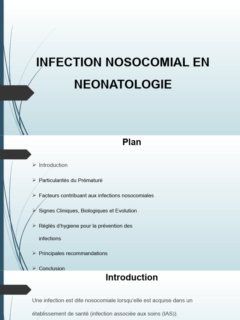 Infection Nosocomial en Neonatologie | PDF | Infection nosocomiale ...