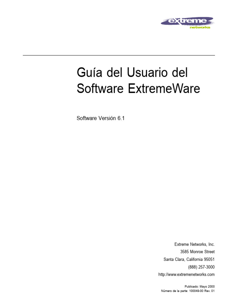 ExtremeWare 6.1 Software User Guide - Spanish - Extreme Networks | PDF ...