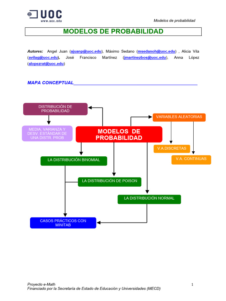 Modelos de Probabilidad en Estadística | PDF | Distribución normal ...
