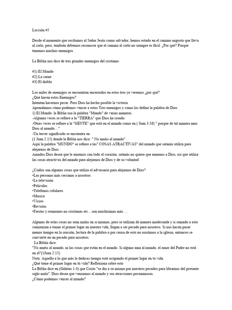 Lección5 | PDF | Cristo (título) | Pecado